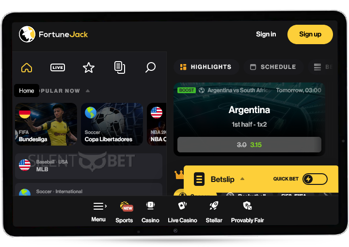 FortuneJack Mobile App & Version for Android and iOS (2024)